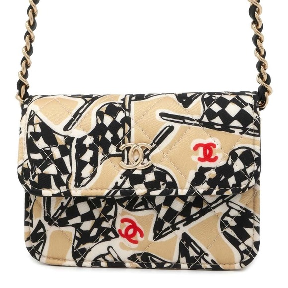 CHANEL | Bags | Chanel Checkered Flag Canvas Novelty Bag | Poshmark